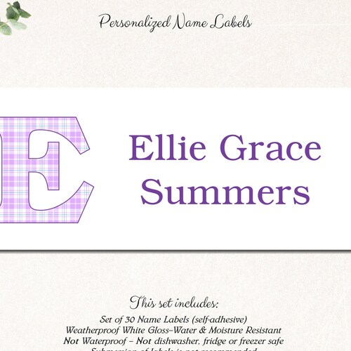 Personalized School Labels for Girls Name Stickers School - Etsy