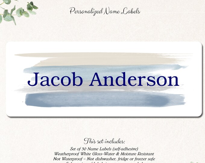 School Supply Labels Name Stickers Labels for Boys - Etsy