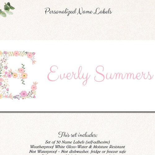 Personalized School Labels for Girls Name Stickers School - Etsy