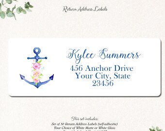 Nautical Address Label - Etsy