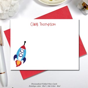 Birthday Thank You Cards / Rocket Stationery / Boys Stationery / Rocket ...