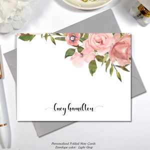 Flower Note Cards | Personalized Note Cards With Envelopes | Custom ...