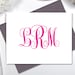 Personalized Monogram Note Card Set | Personalized Stationery Cards ...