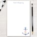 Personalized Anchor Notepad, Anchor Gift for Her, Stationery/stationary ...