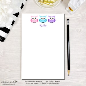 Owl Stationery | Owl Gifts | Owl Personalized Notepad | Owl Stationary ...