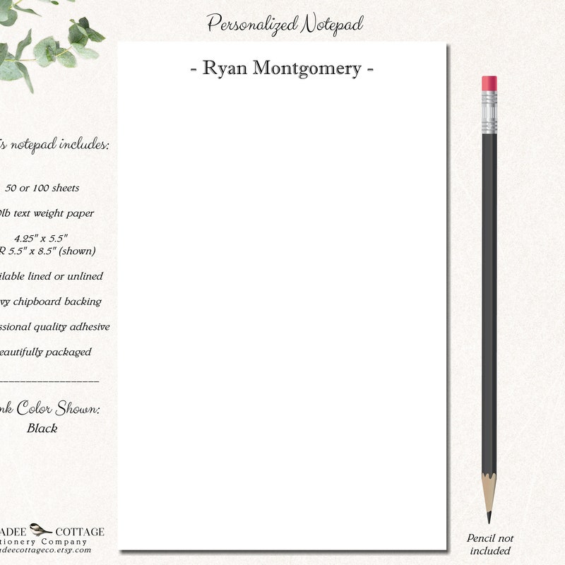 Stationery Notepad - Etsy