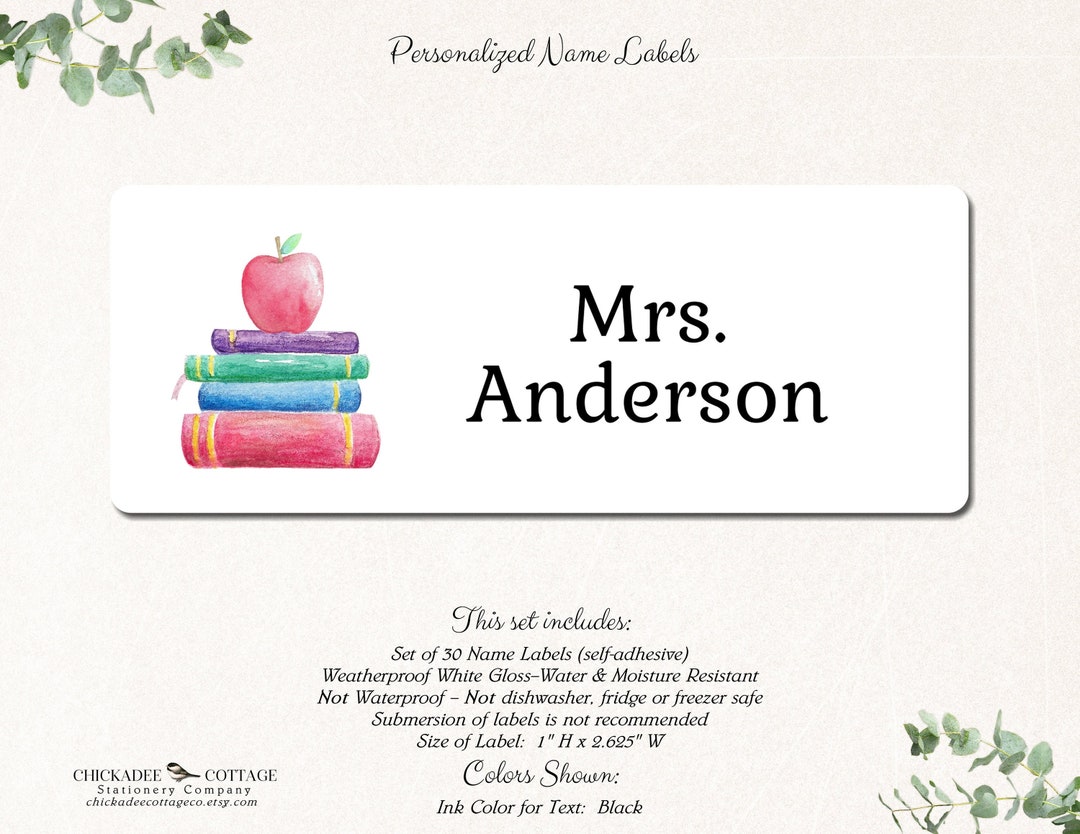 Teacher Supply Labels, Back to School Teacher Gift, Teacher Stickers ...