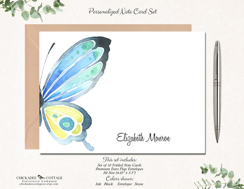 Butterfly Gifts / Butterfly Stationary / Butterflies / Note - Etsy