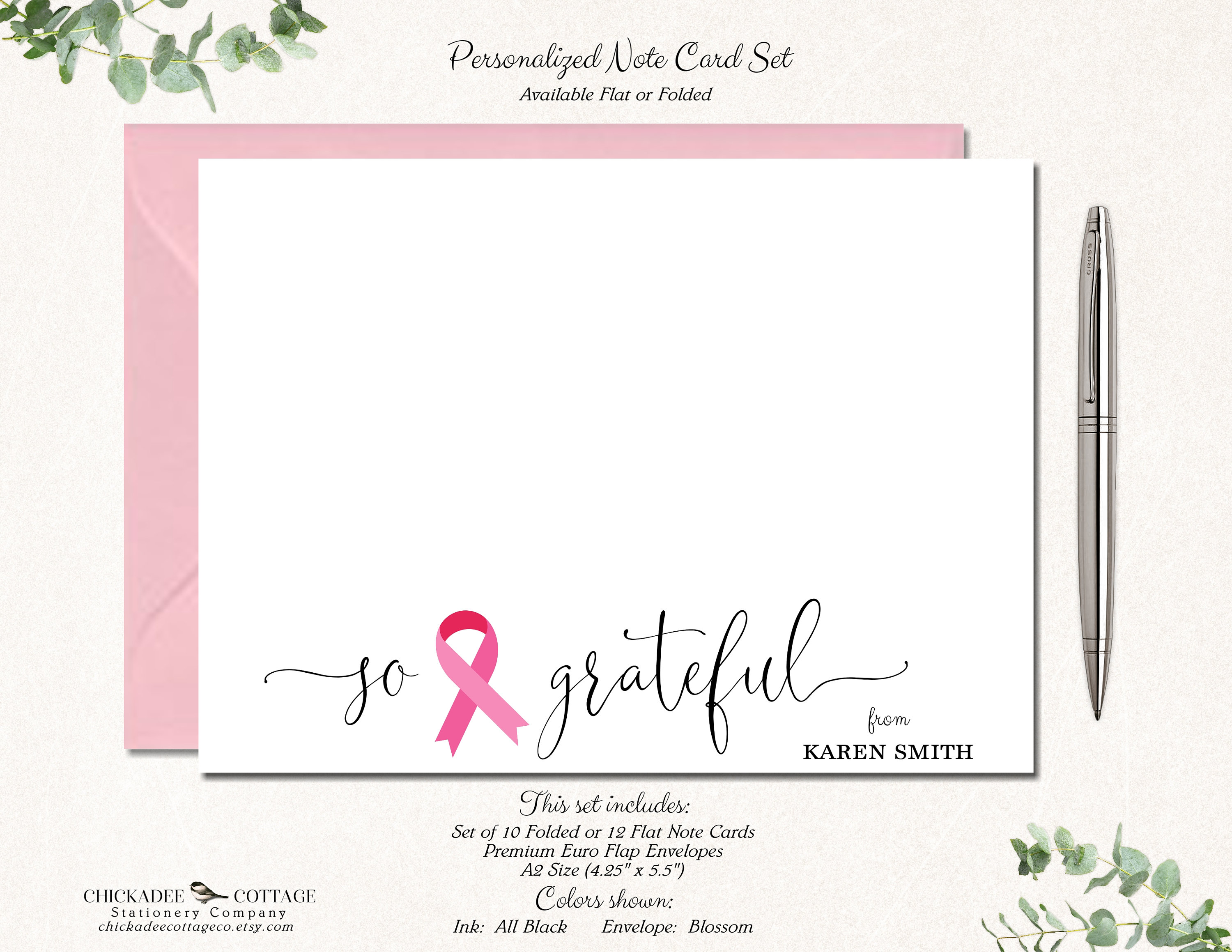 Personalized Thank You Cards Breast Cancer | Cancer Card | Cancer ...