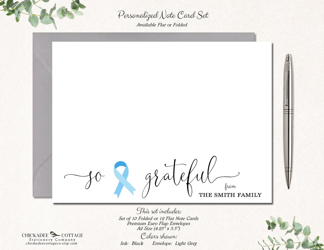 Personalized Thank You Cards Prostate Cancer | Cancer Card | Cancer ...