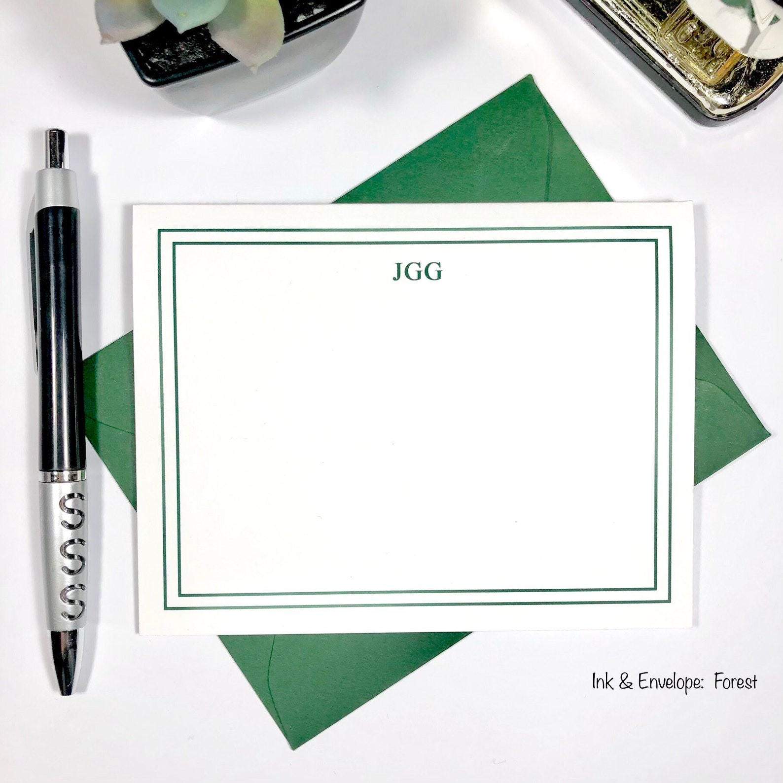 Personalized Stationery for Men, Personalized Correspondence Cards for ...
