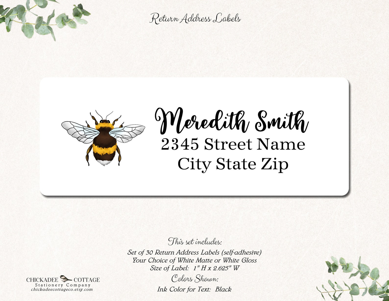 Bee Return Address Labels | Return Address Stickers | Beekeeper Gift ...