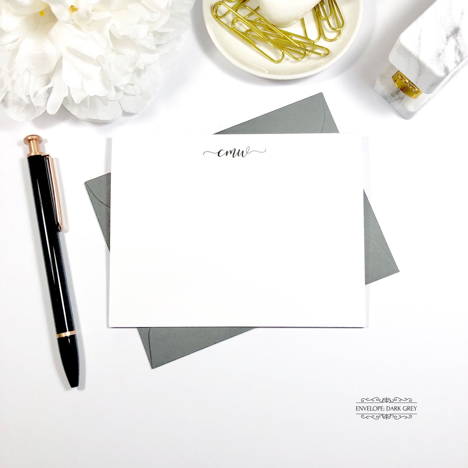 Personalized Note Card Set / Flat or Folded / Personalized - Etsy