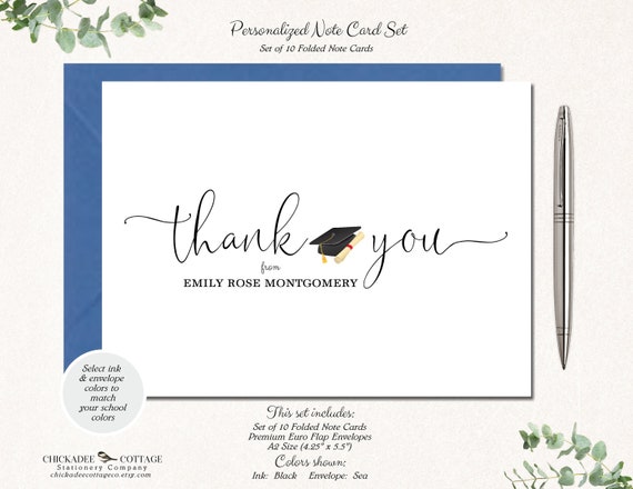 Graduation Thank You Cards Graduation Thank You Notes - Etsy