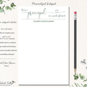 Principal Gift / Principal Appreciation Gift / Custom Notepad / Gift ...