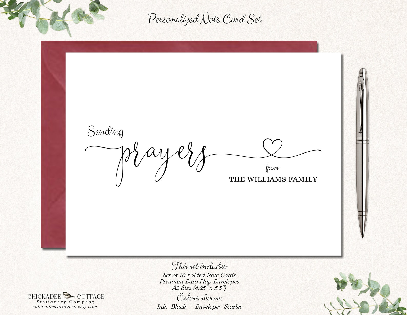 Personalized Prayer Cards With Envelopes Thinking of You - Etsy