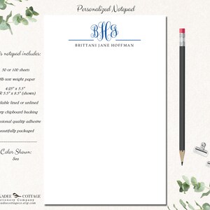 Personalized Notepad | Monogram Notepad | Personalized Gift | Memo Pad ...
