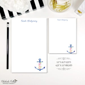 Personalized Anchor Notepad, Anchor Gift for Her, Stationery/stationary ...
