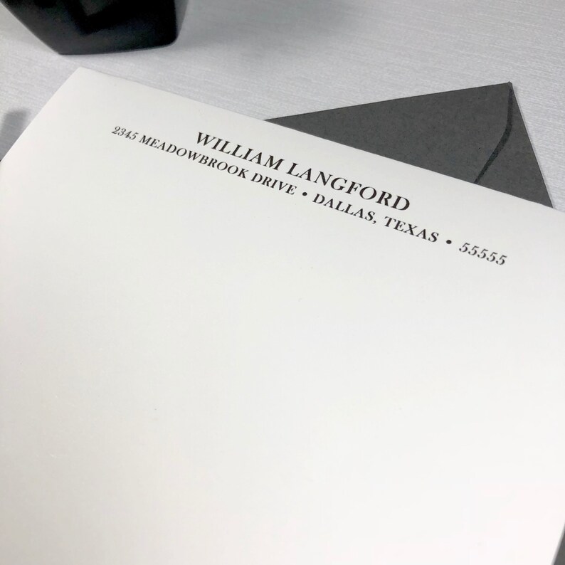 Personalized Note Cards With Envelopes Stationery | Etsy