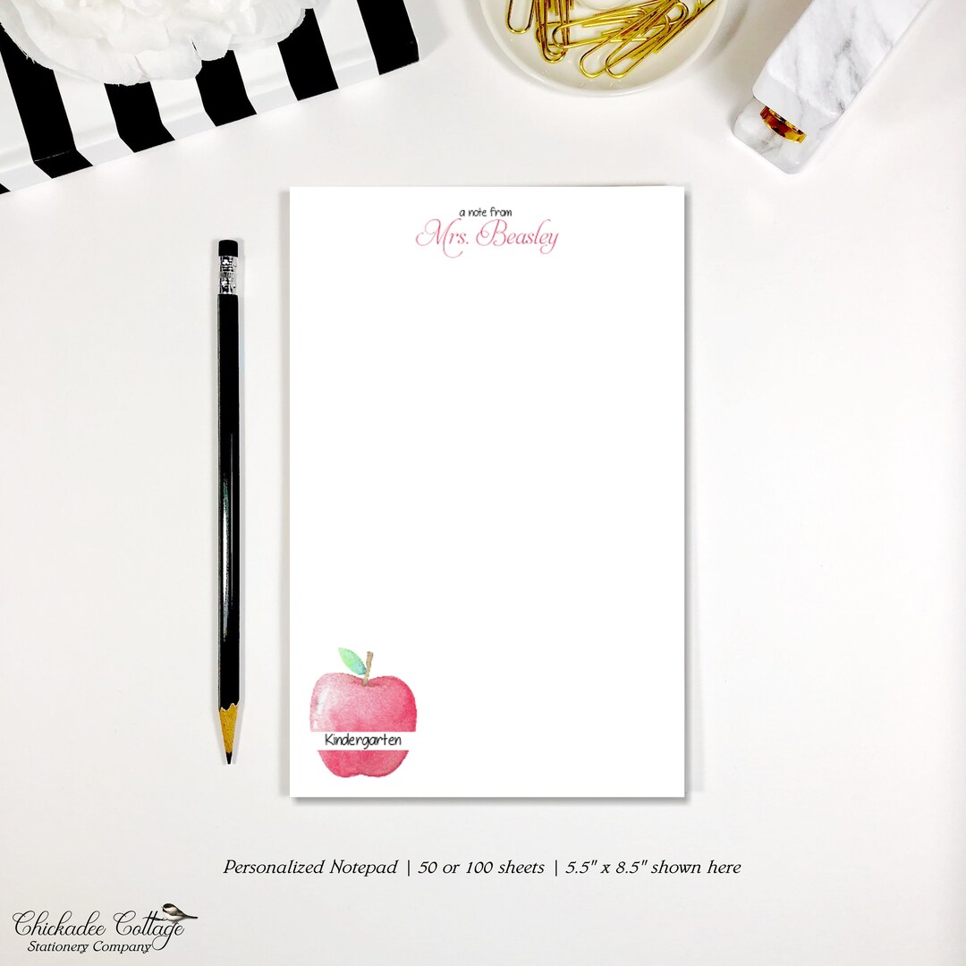 Teacher Notepad, Teacher Gift, Personalized Teacher Gift, Teacher ...