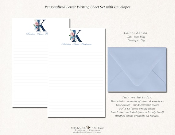 Letter Writing Set Letter Writing Paper Stationary Set | Etsy
