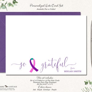 Personalized Thank You Cards Thyroid Cancer | Cancer Card | Cancer ...