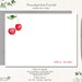 Personalized Cherry Note Cards, Stationery With Fruit, Cherry Gift ...