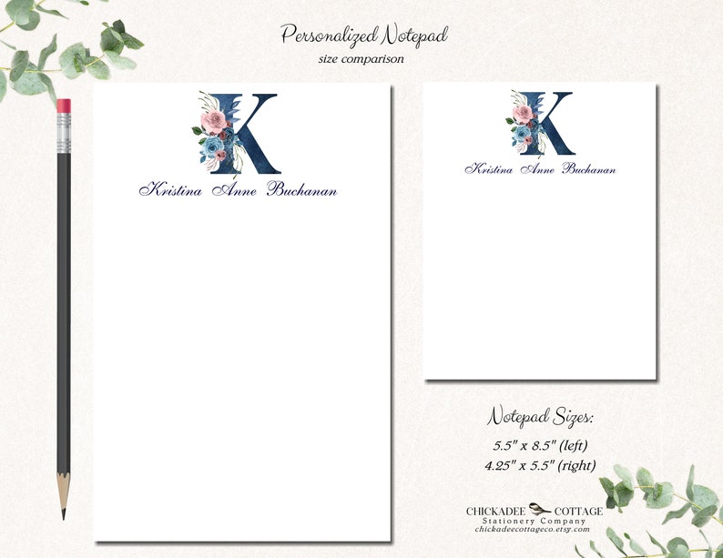 Personalized Notepad | Personalized Gift | Monogram Notepad | Memo Pad ...