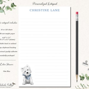 Personalized Westie Dog Notepad | West Highland Terrier Gift | Westie ...