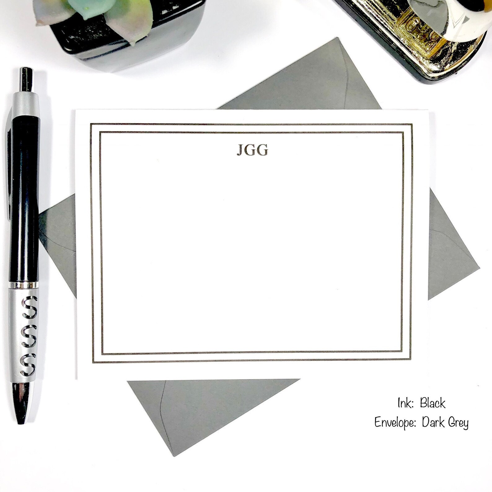 Personalized Stationery for Men, Personalized Correspondence Cards for ...