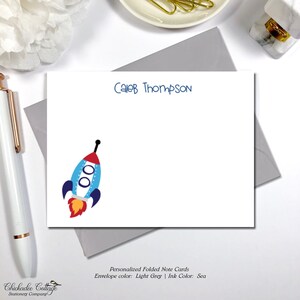 Birthday Thank You Cards / Rocket Stationery / Boys Stationery / Rocket ...