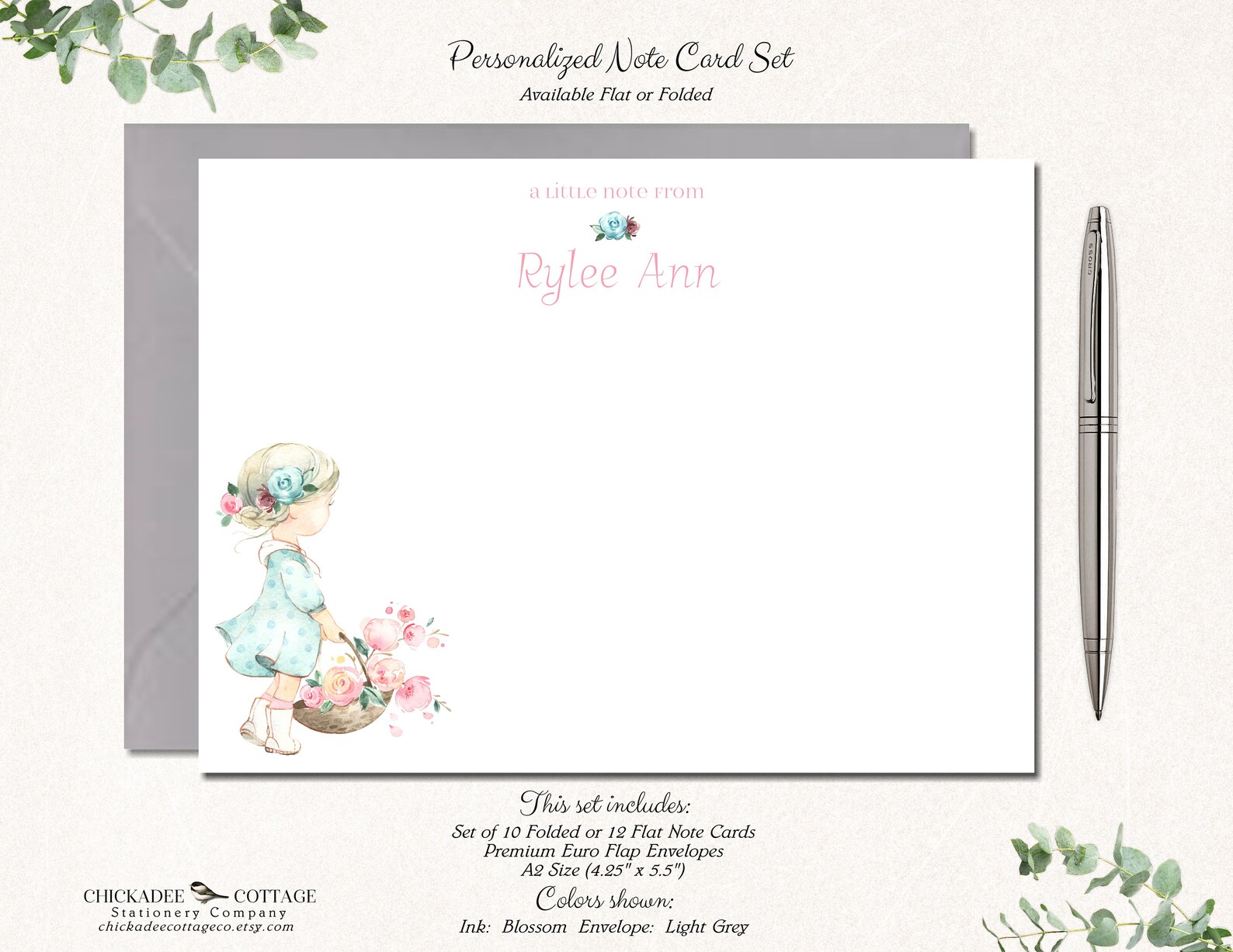 Personalized Stationery for Girls | Kids Stationery Cards | Stationary ...