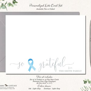 Personalized Prostate Cancer Thank You Cards | Set of 10 Folded Cards ...