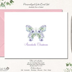 Butterfly Gift Personalized Note Cards Nature Lover Gift Butterfly ...