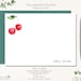 Personalized Cherry Note Cards, Stationery With Fruit, Cherry Gift ...