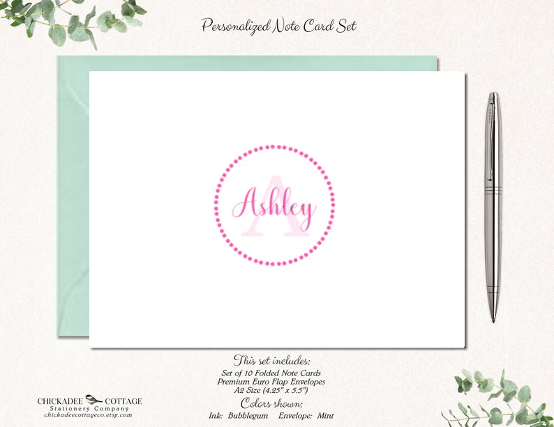 Personalized Note Card Set Personalized Stationary Cards - Etsy