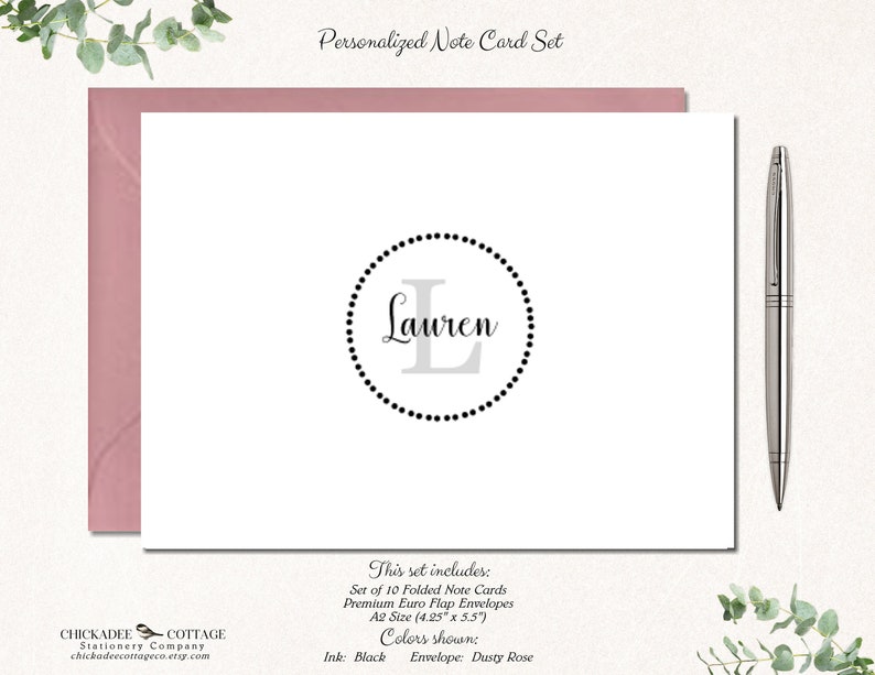 Personalized Note Card Set Personalized Stationary Cards - Etsy