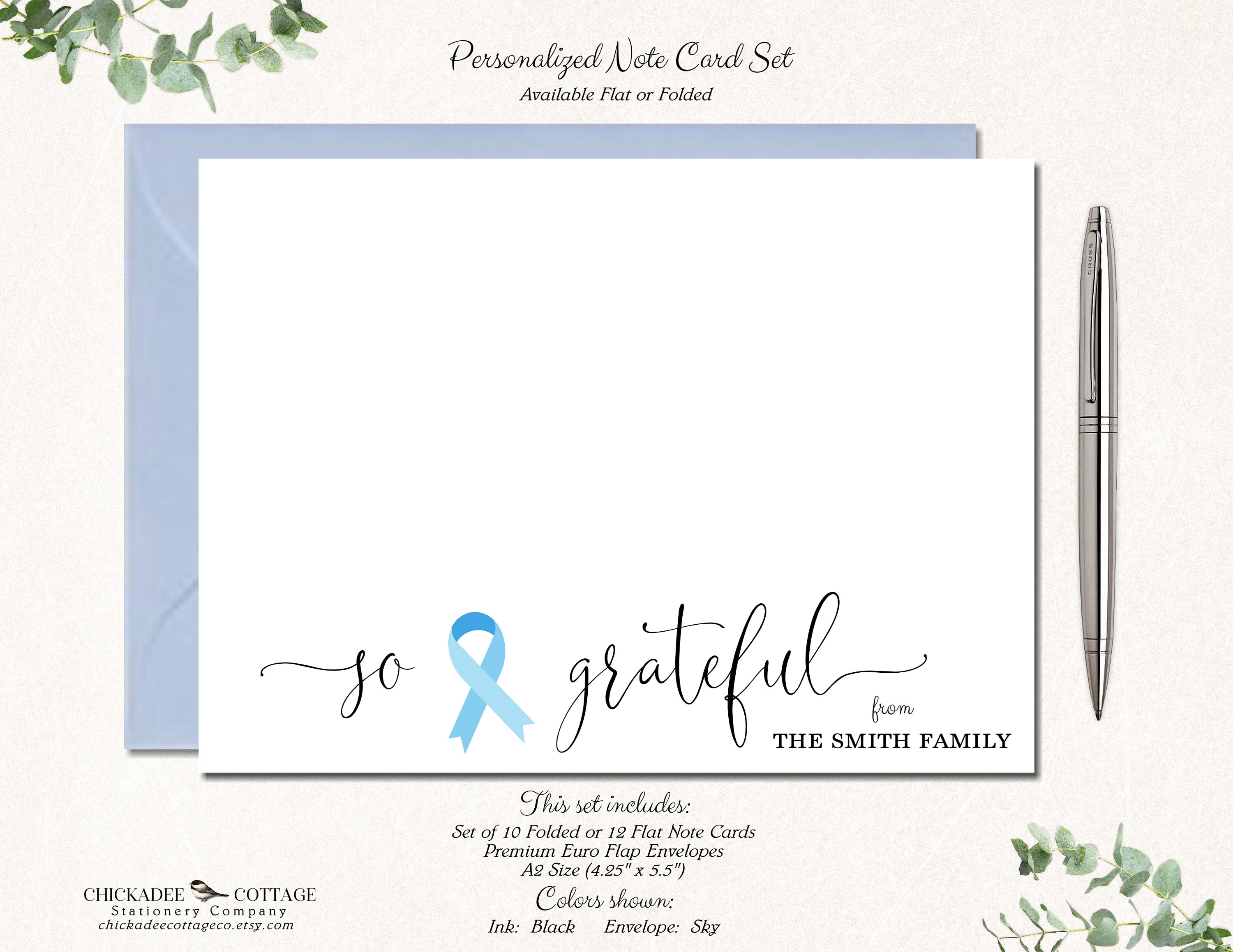 Personalized Thank You Cards Prostate Cancer Cancer Card | Etsy