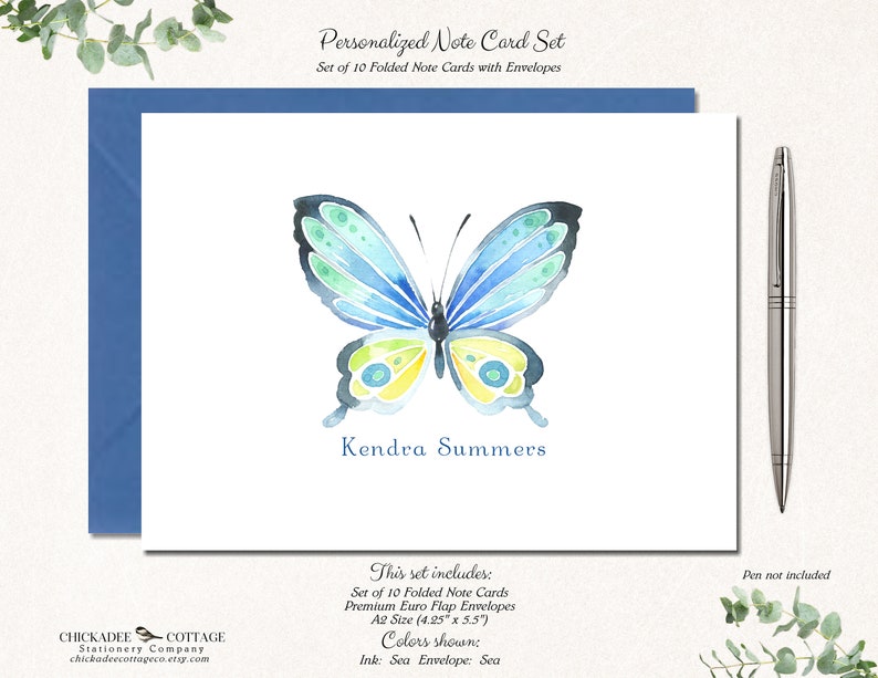 Butterfly Note Cards Butterfly Gifts Colorful Butterfly - Etsy