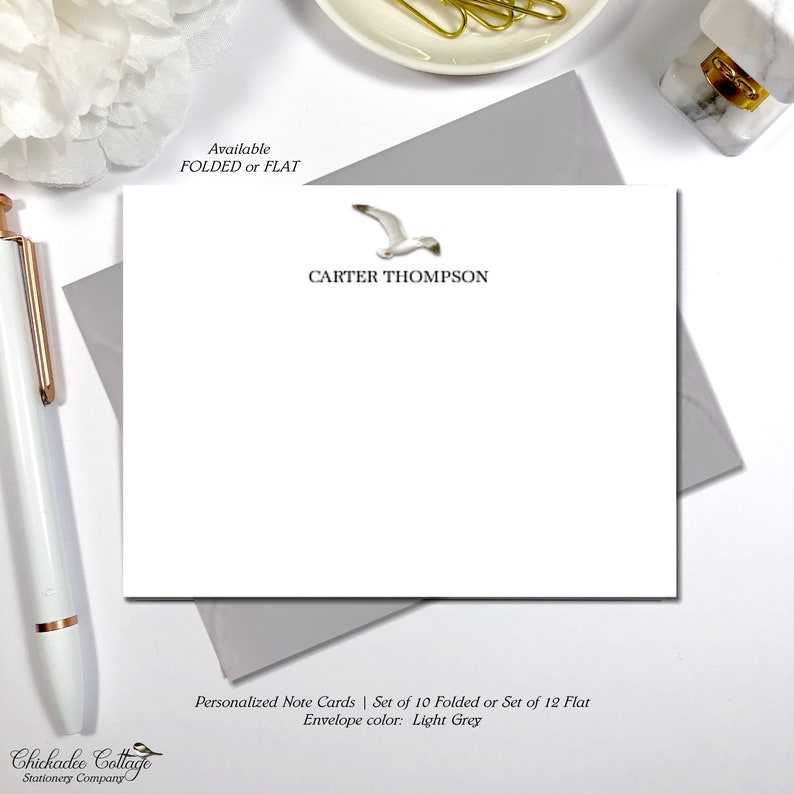 Seagull Note Card Set, Seagull Stationery, Seagull Stationary, Seagull ...