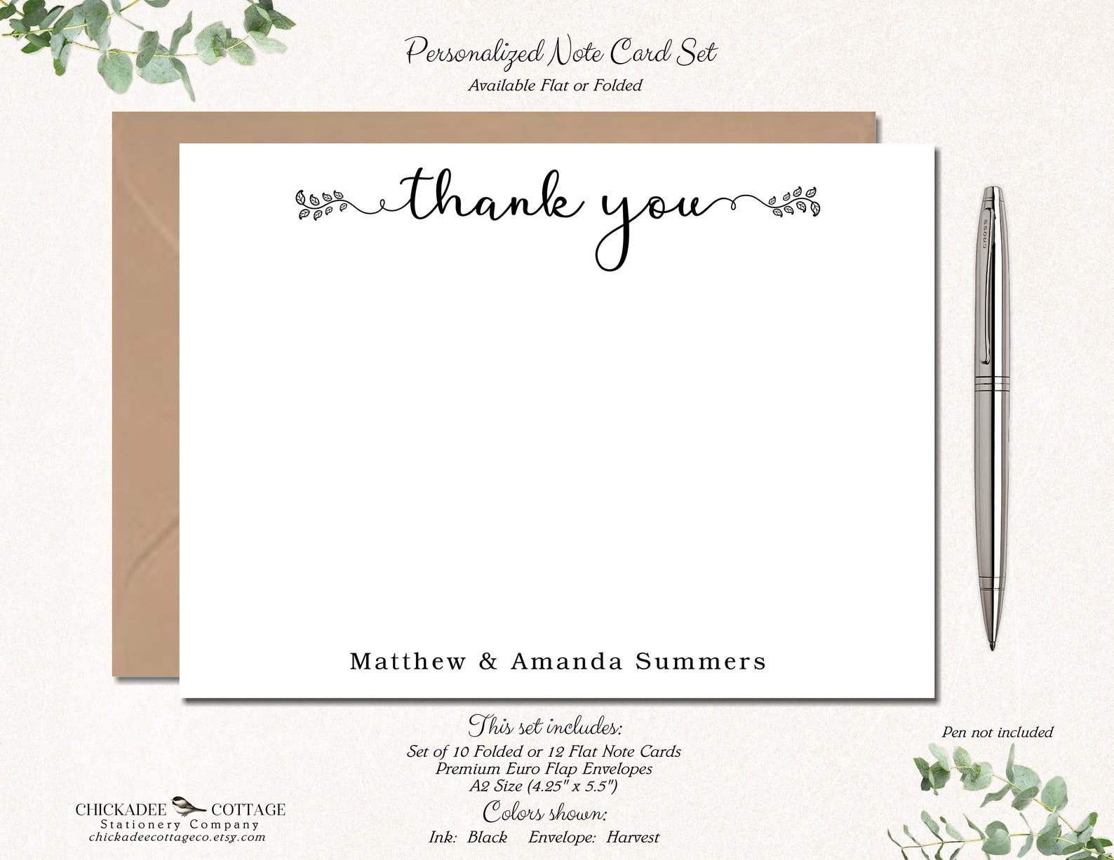 Thank You Cards Personalized Thank You Cards Thank You - Etsy