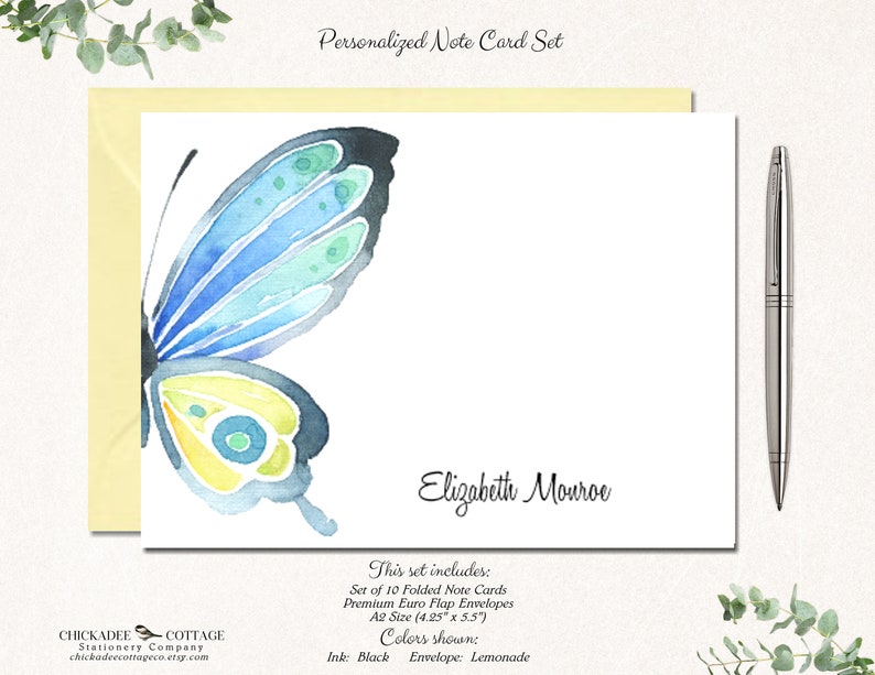 Butterfly Gifts / Butterfly Stationary / Butterflies / Note Cards With ...