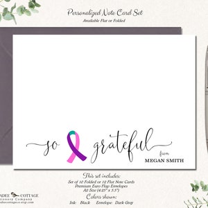 Personalized Thank You Cards Thyroid Cancer | Cancer Card | Cancer ...