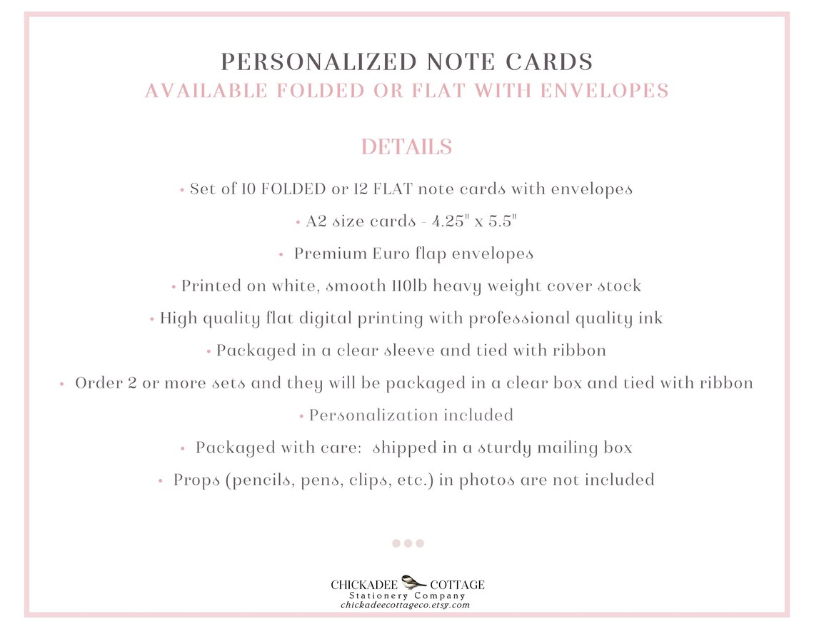 Personalized Music Note Card Set Personalized Stationary - Etsy