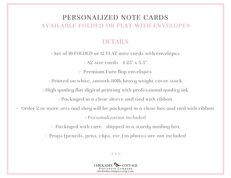 Personalized Music Note Card Set | Personalized Stationary Cards | Gift ...