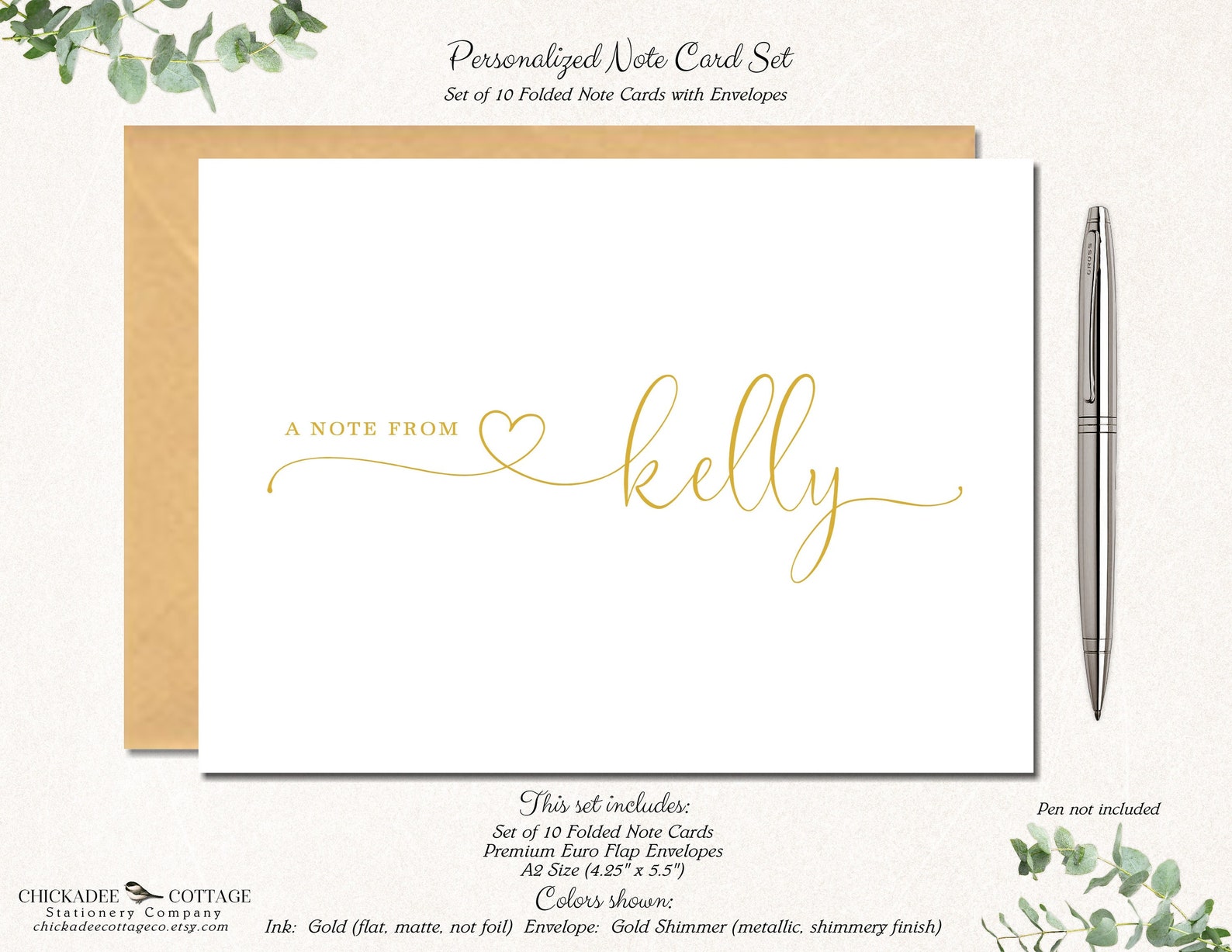 Note Cards With Envelopes Set for Women Set of 10 Folded - Etsy