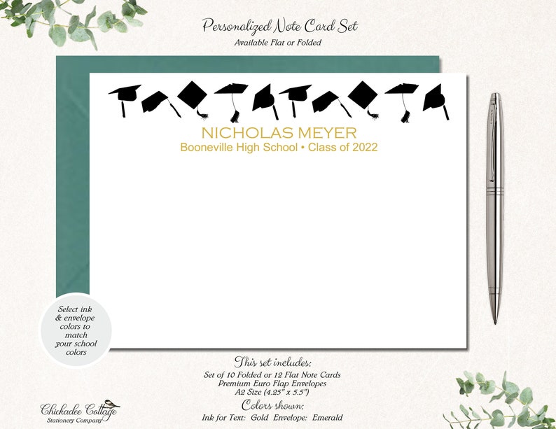 High School Graduation Thank You Notes Personalized - Etsy