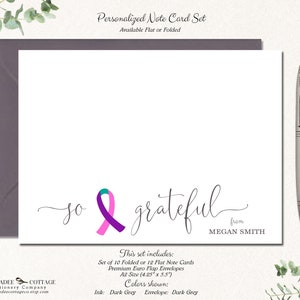 Personalized Thank You Cards Thyroid Cancer | Cancer Card | Cancer ...