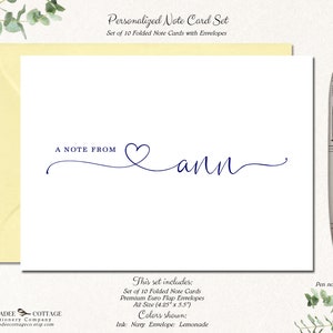 Note Cards With Envelopes Set for Women Set of 10 Folded | Etsy