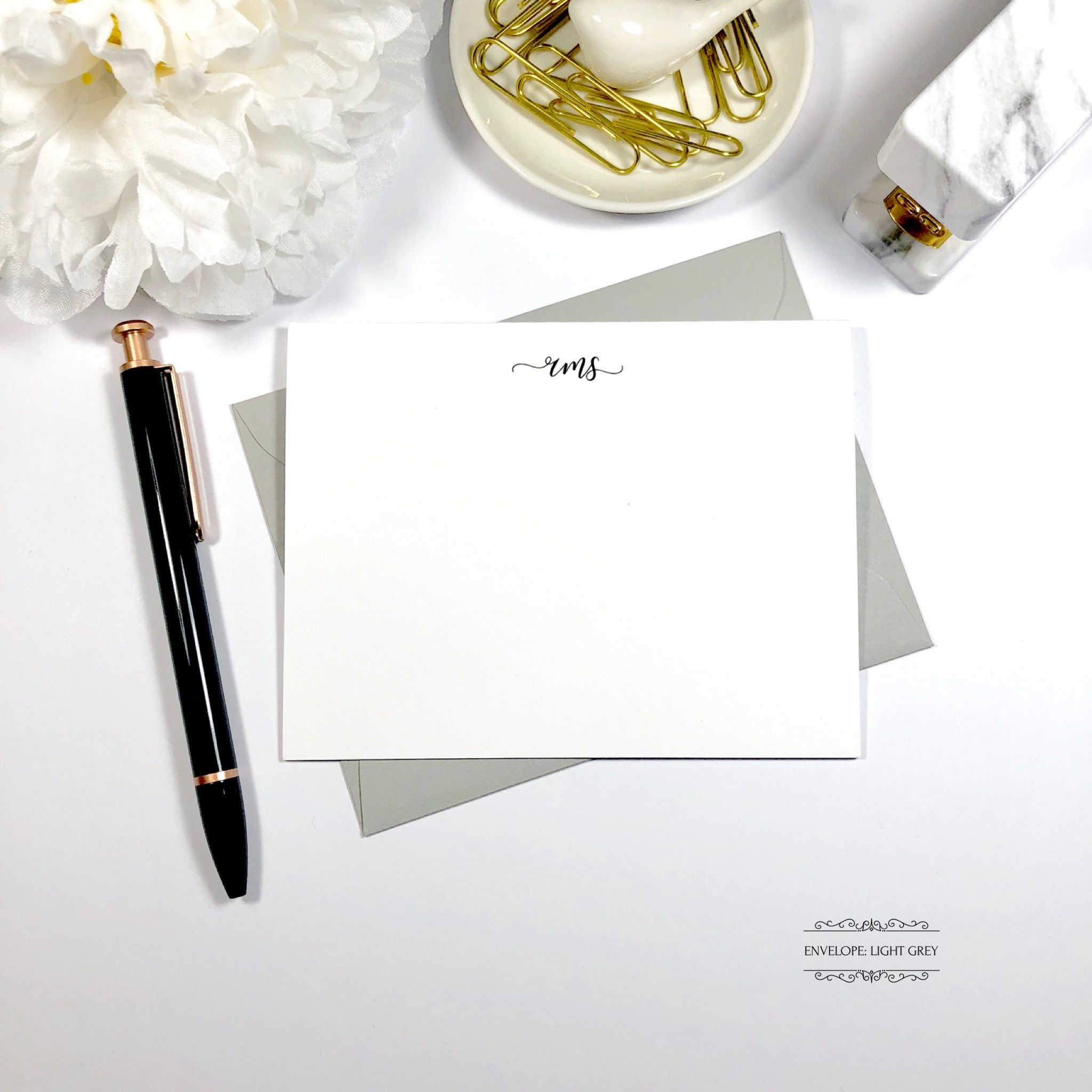 Personalized Note Card Set / Flat or Folded / Personalized - Etsy